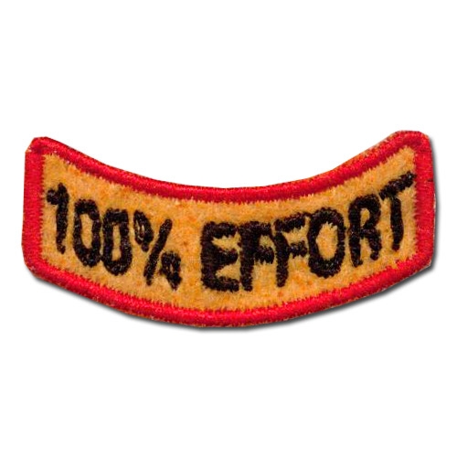100% Effort Award Patch - MMA Award Patches - MMA Reward Patch