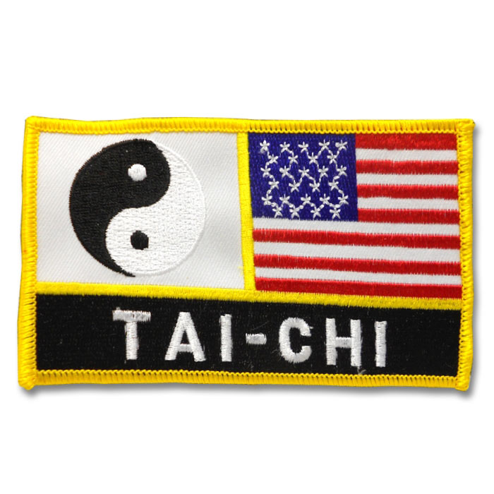 American Yin Yang Tai-Chi Patch - Martial Arts Patches - Tai-Chi Flag Patch