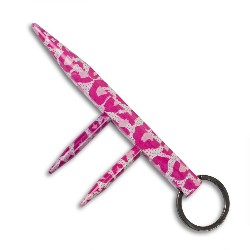 Animal Print Spike Keychain - Two-Prong Kubotan - Ninja Spike Keychains ...