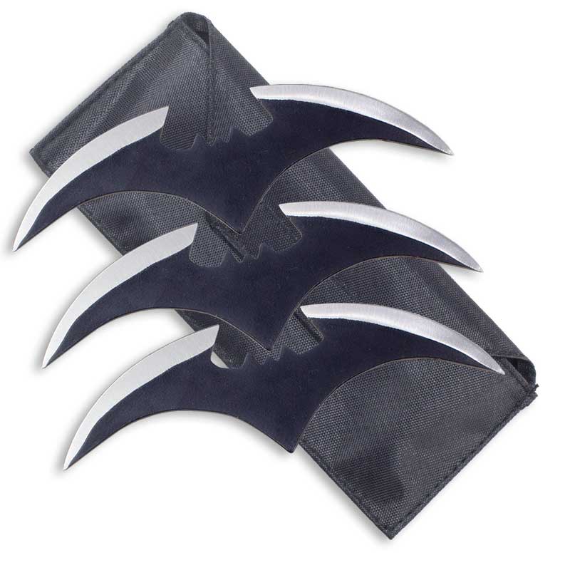 Bat Wing Throwing Set - Bat Shuriken - Superhero Weapons | KarateMart.com