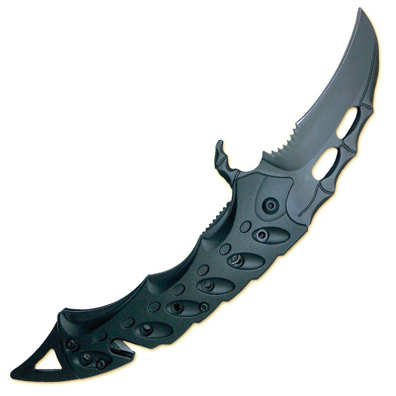 Black Alien Folder Knife - Metal Folding Claw Karambit - Black Karambit ...