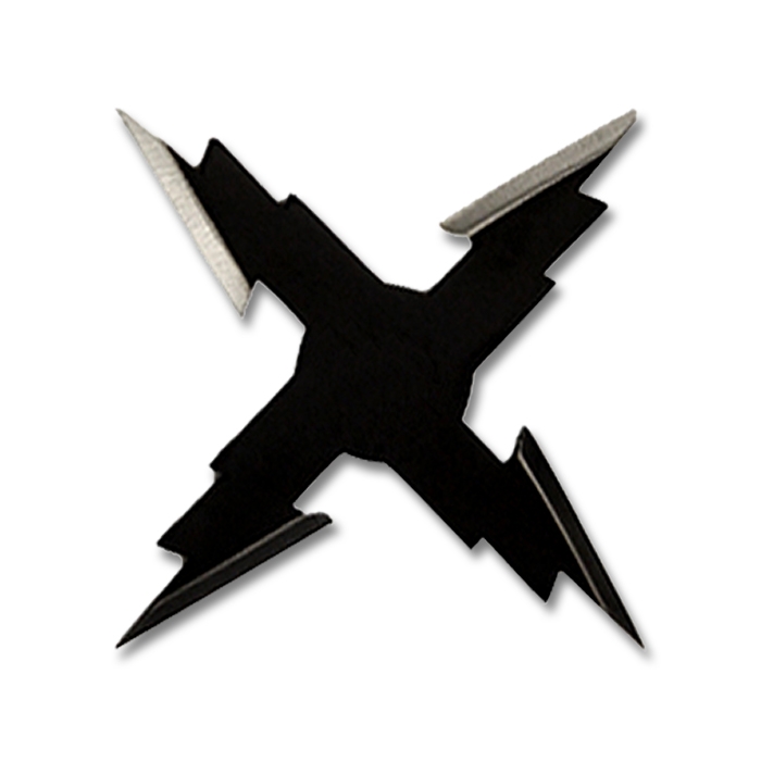 Black Thunder Four Point Star - Four Point Lightning Throwing Stars ...