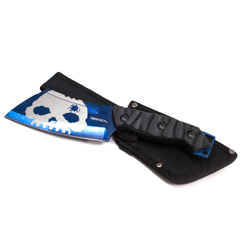 Blue Skull Cleaver - Hunting Knife - Multipurpose Knives | KarateMart.com