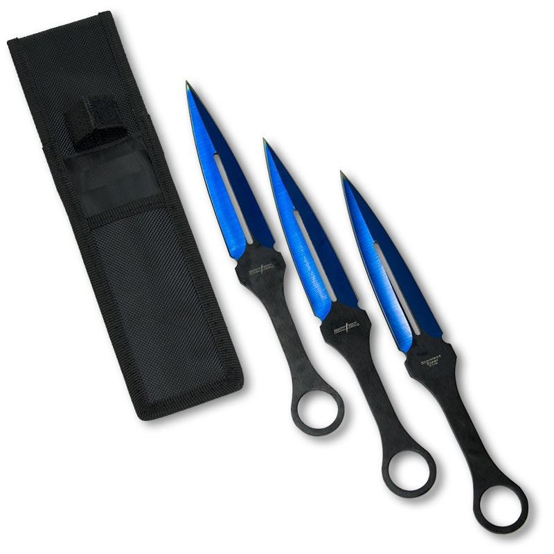 Blue Steel Kunai - Stainless Steel Throwing Knives | KarateMart.com