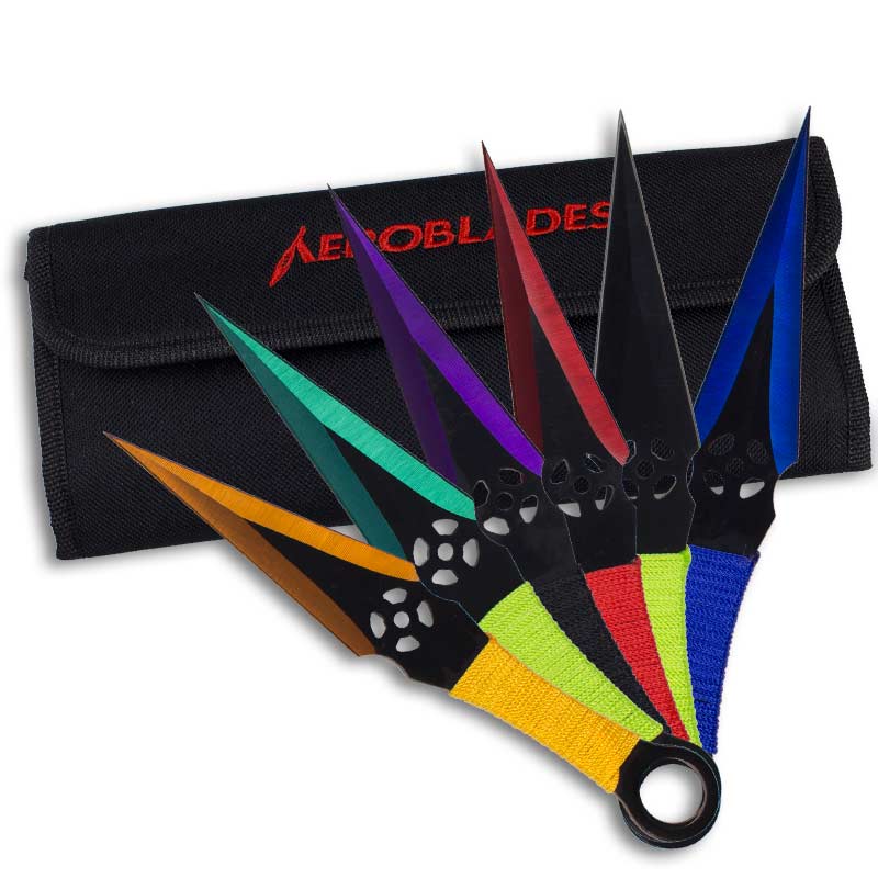 Colored Cord Kunai Set - Throwing Knives - Ninja Weapons | KarateMart.com