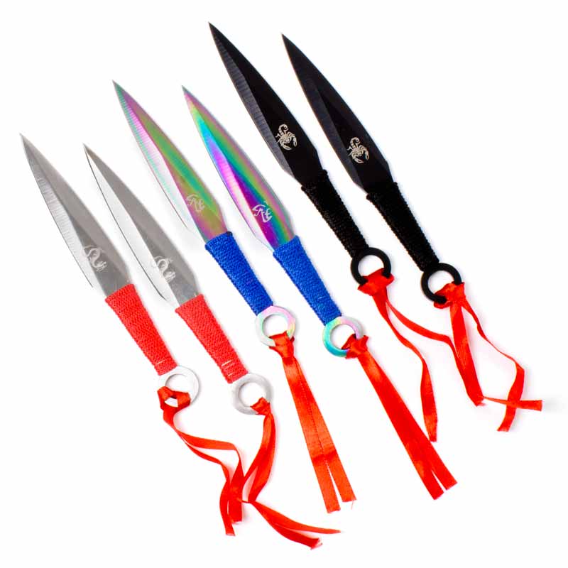 Traditional Kunai Ninja Kunai, Throwing Knife Kit, 6 Pcs.