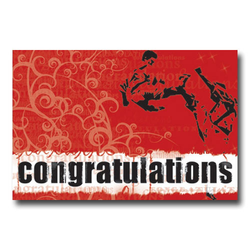 Congratulations Jump Kick Postcard - Martial Arts Postcards ...