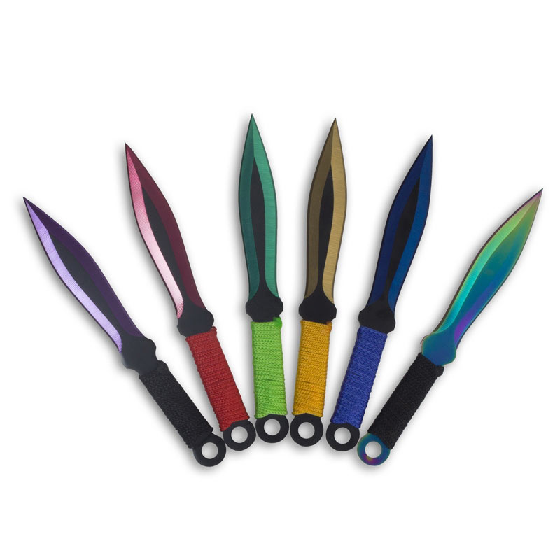 Dragon Kunai Variety Set - Multicolor Throwing Knives - Throwing ...