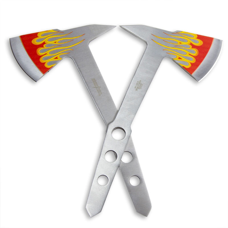 Flaming Fury Throwing Axe Set - Fire-bird Tomahawk - Hot-Shot Hatchet ...
