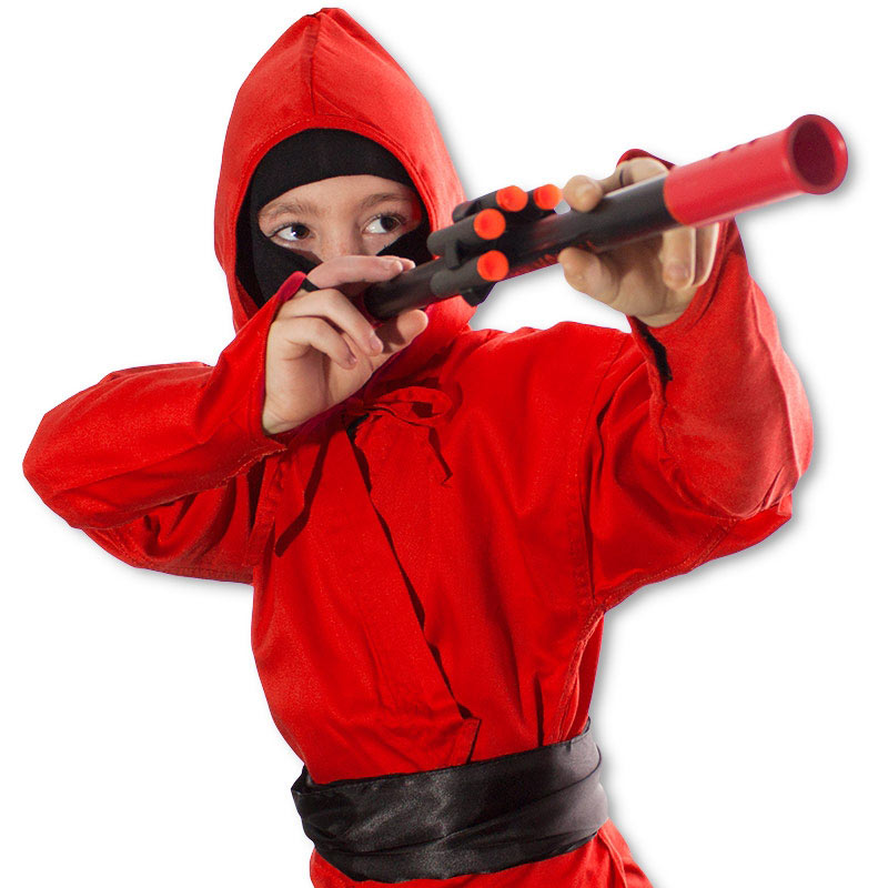 Imperial Ninja Costume - Red and Black Ninja Uniform - Deadpool Ninja ...