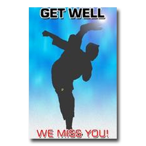 Karate Get Well Postcard - Martial Arts Postcards - Get Well Card for ...