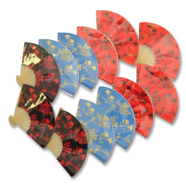 Mini Karate Fan Magnets - Tiny Kung Fu Fan Magnet - Plastic Party Fans