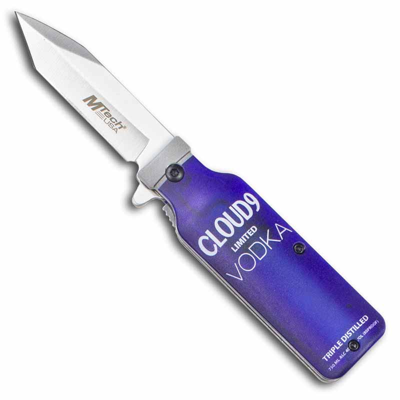 Minibar Vodka Spring Assisted Knife - Novelty Pocket Knives - Alcohol ...
