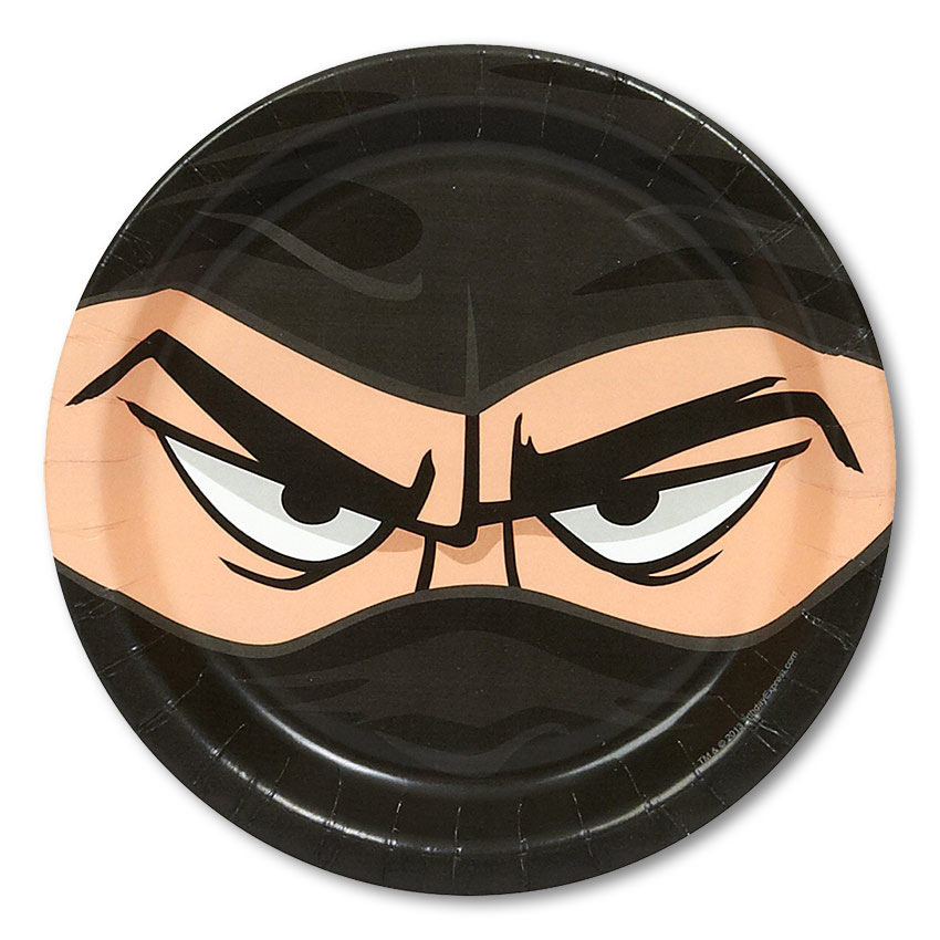 Ninja Attack Dessert Plates - Ninja Theme Dessert Plate - Ninja Party ...