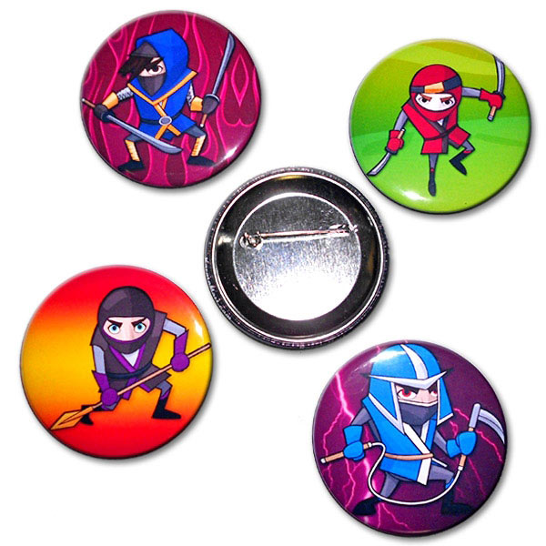 Ninja Button Set - Martial Arts Buttons - Ninja Buttons Pack