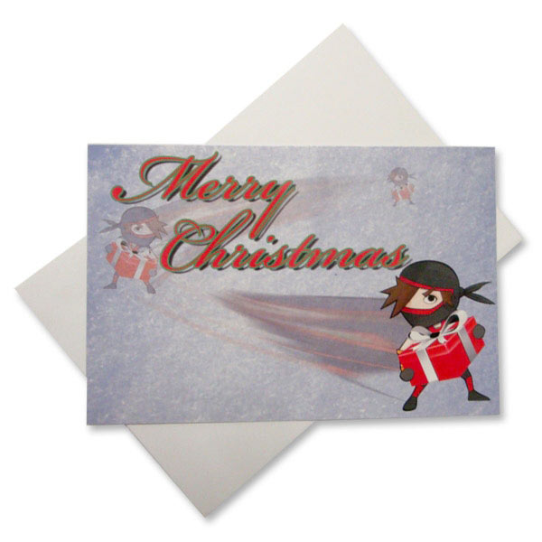 Ninja Santa Christmas Postcard Set - Merry Christmas Ninja Post Card ...