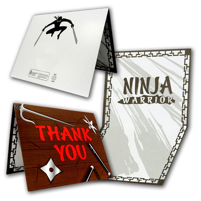 Ninja Warrior Thank You Cards - Ninja Attack Postcard - Martial Arts ...