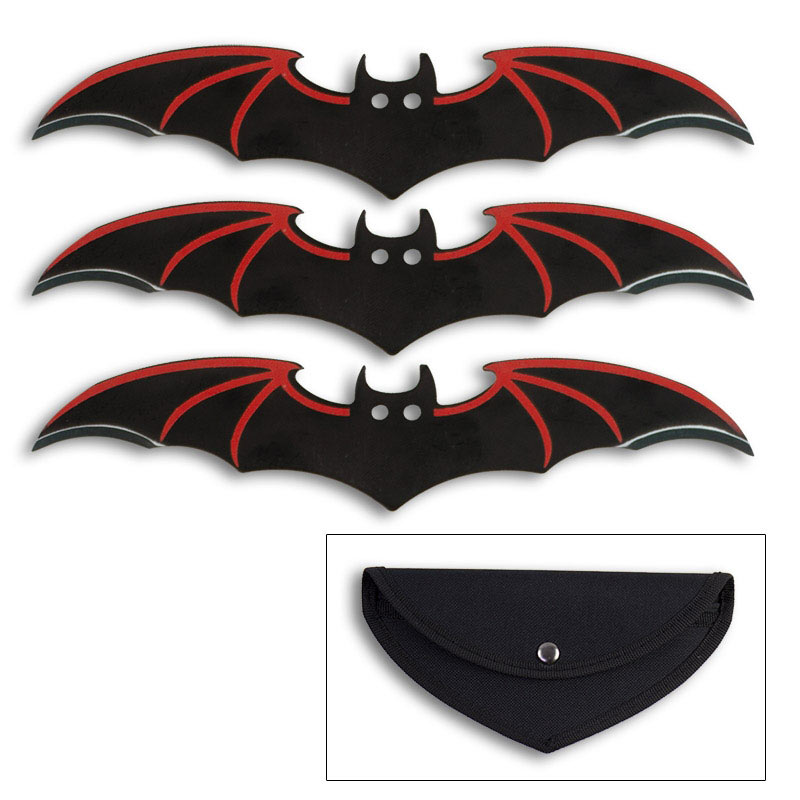 Red Wing Bat Throwers - Bat Throwing Star set - Superhero Weapons ...