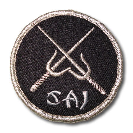 Silver Sai Patch - Weapon Patches - Martial Arts Patch