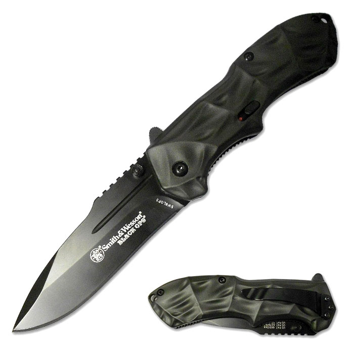 Smith & Wesson Spring Assisted Utility Knife - S&W Black Ops Assisted ...