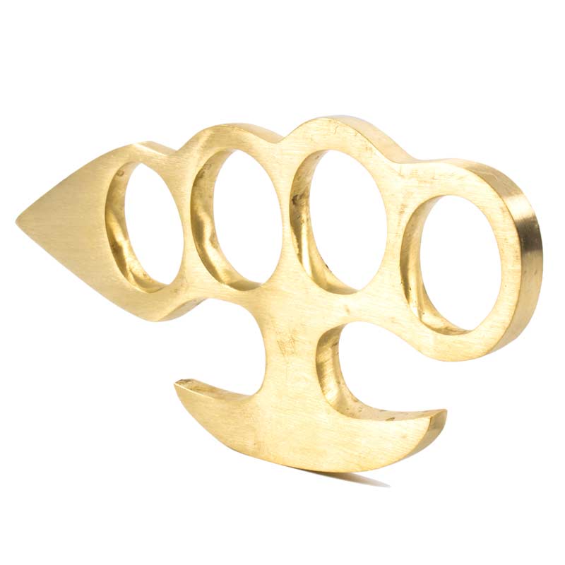 Solid Brass Spiked Knuckle Duster - Pointed Knuckleduster - Fist ...
