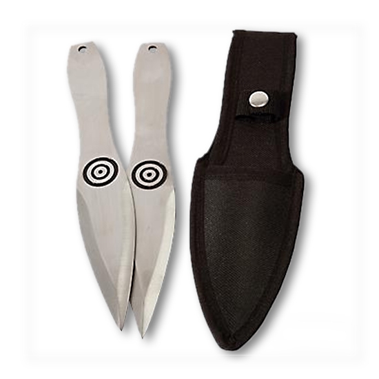 Solid Stainless Steel Throwing Set - All Metal Throwing Knives - Ninja ...
