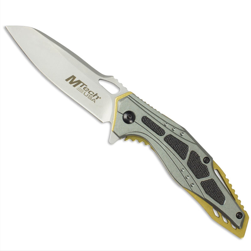 Spring-Assisted Metallic Folding Knife - Stainless Steel Knives ...