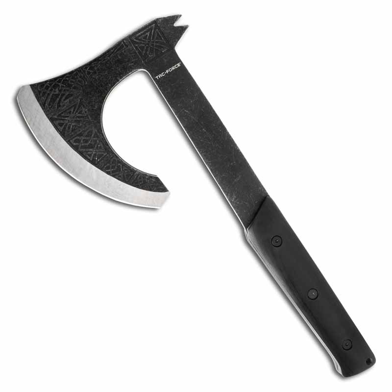 Stonewashed Viking Axe - Sharpened Full Tang Celtic Axes - Tactical ...