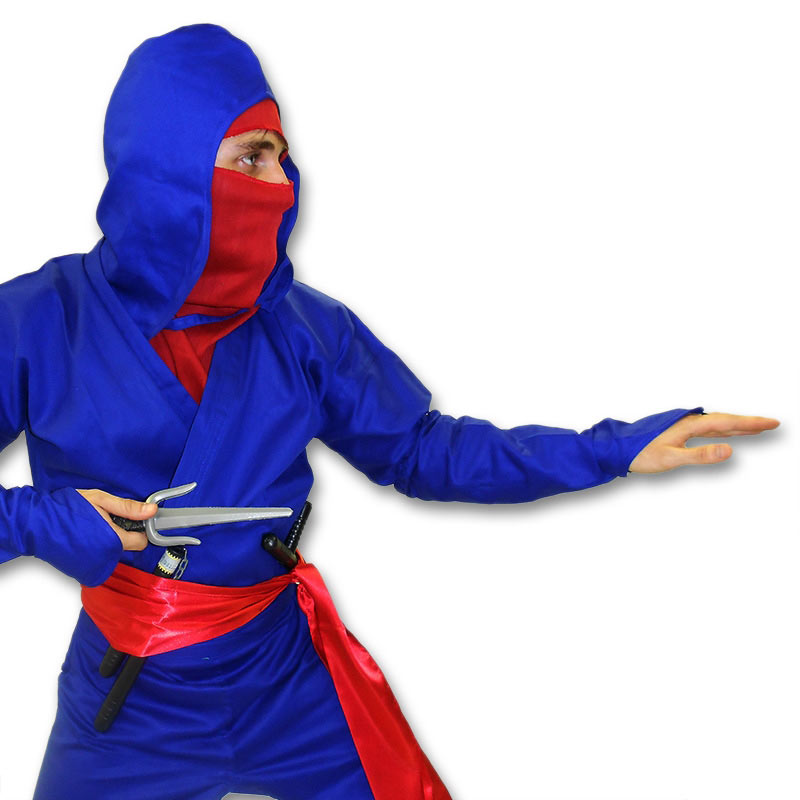 Super Ninja Costume - Blue and Red Ninja Uniform - Ninja Super Hero Costume