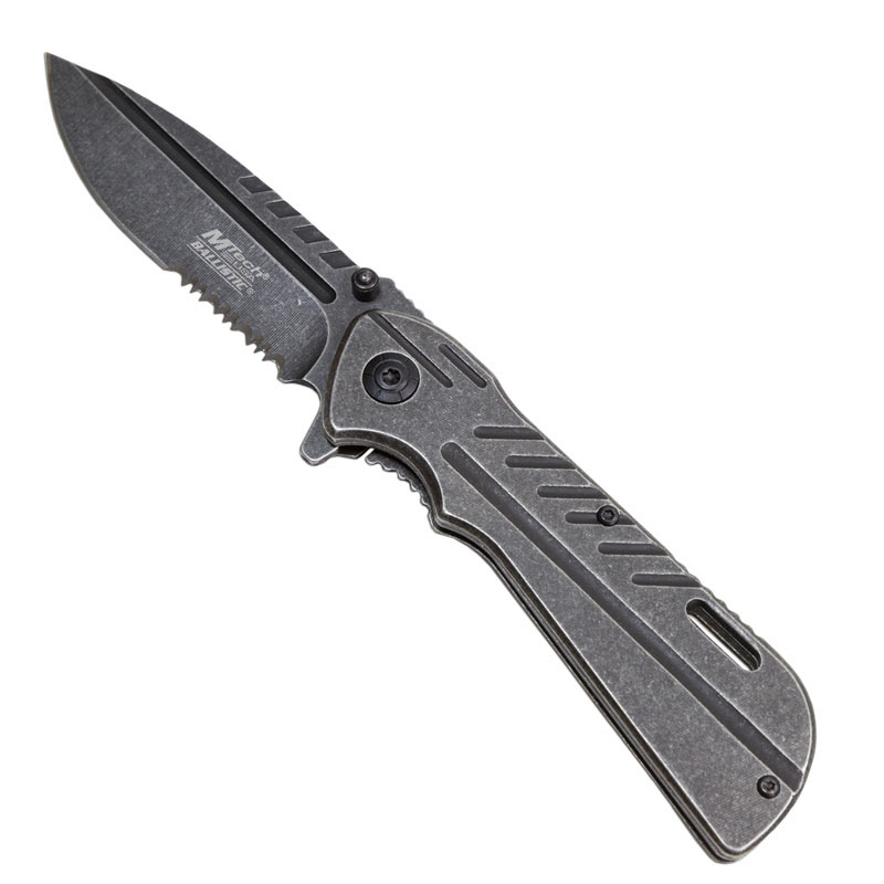 Tactical Stonewash Folding Knife - Spring-Assisted Knives - Stone ...