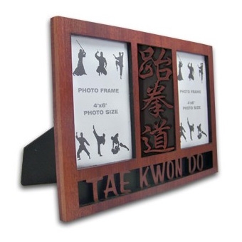 Taekwondo Double Picture Frame - Wood Tae Kwon Do Picture Frame ...