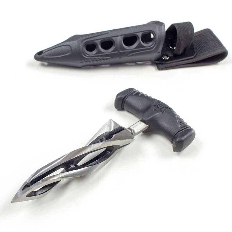 Twisted Blade Push Dagger - Tri Edge Knives - Spiraling Punch Handle ...
