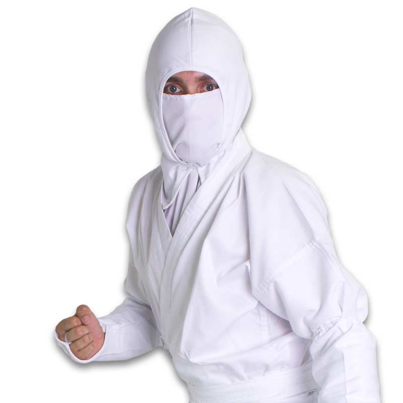 White Ninja Uniform - White Ninja Costume - White Ninjutsu Gi