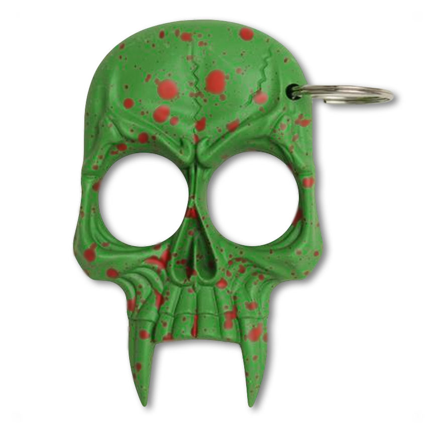 Zombie Skull Spiked Keychain - Anti Zombie Weapons - Key Chain Punching ...