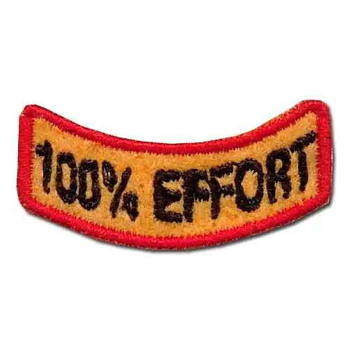 100% Effort Award Patch - MMA Award Patches - MMA Reward Patch