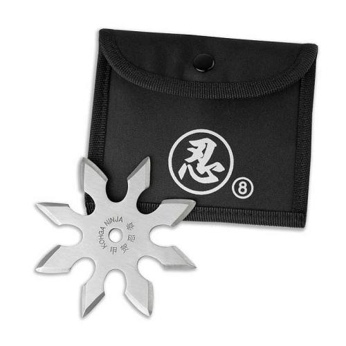 8 Point Silver Throwing Star - Steel Ninja Stars - Steel Shuriken ...