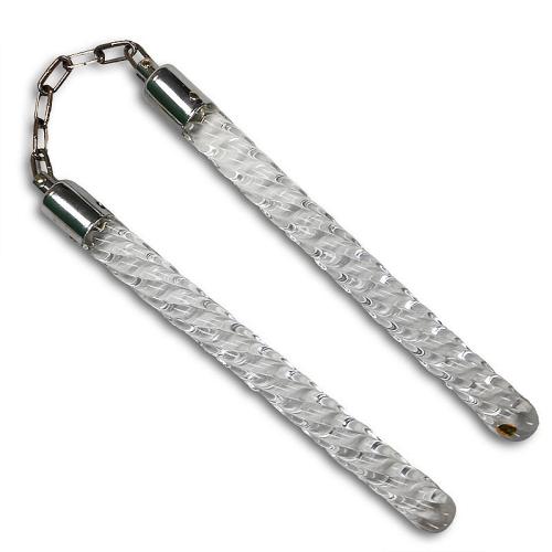 Acrylic Spiral Nunchaku, Transparent Acrylic Nunchucks | KarateMart.com