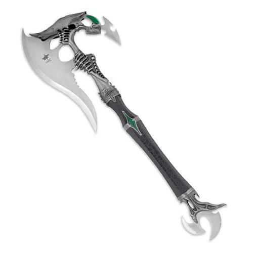 Alien Fantasy Axe - Knife and Axe Fantasy Blade - Alien Warrior Display ...
