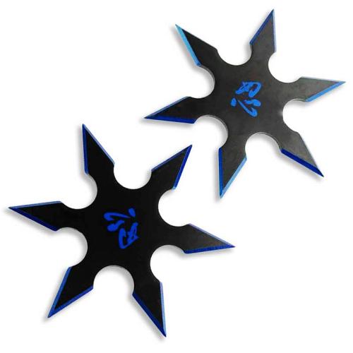 Blue Blade Throwing Star Set - Blue Edge Shuriken - Ninja Stars ...