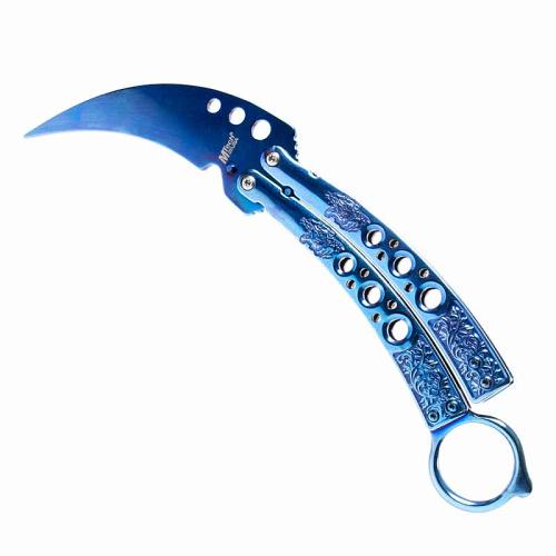 Blue Karambit Butterfly Trainer - Karambit Balisong Trainer - Blue ...