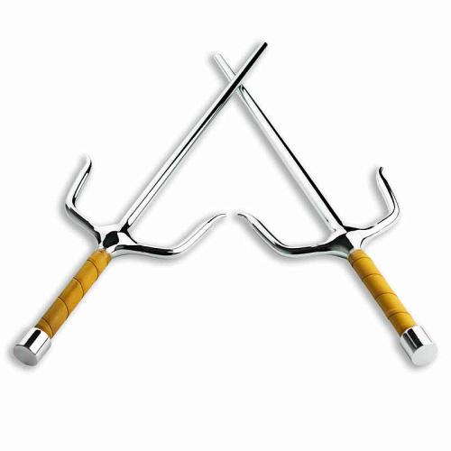 Chrome Round Sai - Round Metal Kobudo Sais - Rounded Martial Arts Sai ...
