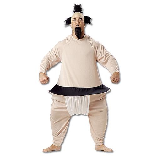 Crazy Hair Sumo Wrestler - Large Sumo Costume - Japanese Sumo Wrestling ...