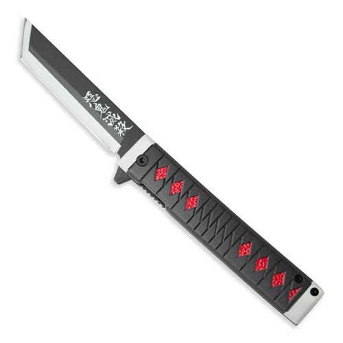 Demon Katana Pocket Knife - Japanese Style Folding Knives - Katana ...