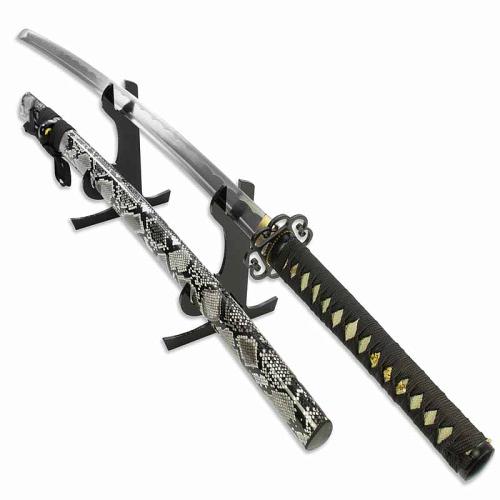 Ghost Viper Katana - Rattlesnake Print Sword - Black and White ...