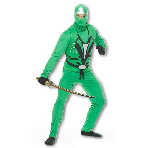 Jade Ninja Avenger Costume - Green Adult Ninja Outfit - Mens Reptile ...