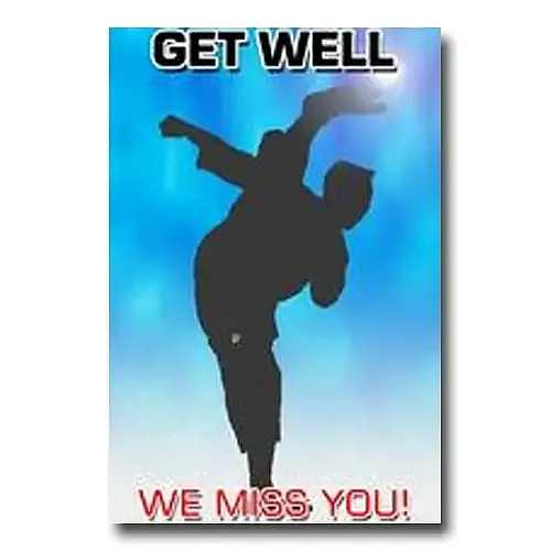 Karate Get Well Postcard - Martial Arts Postcards - Get Well Card for ...