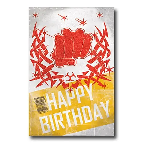 Karate Punch Birthday Postcard - Martial Arts Birthday Postcards ...