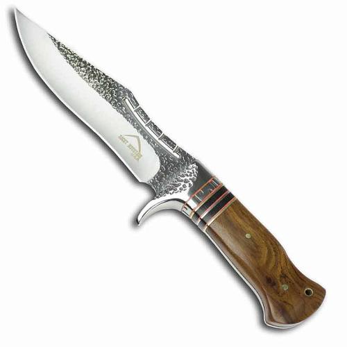 Master Bushman Hunting Knife - Wood Handle Bowie Skinner - Clip Point ...