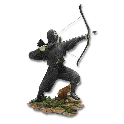 Ninja Archer Statue - Martial Arts Figurines - Resin Ninja Statue