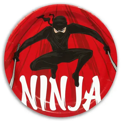 Ninja Attack Party Plates - Warrior Dinner Plate - Martial Arts Paper ...